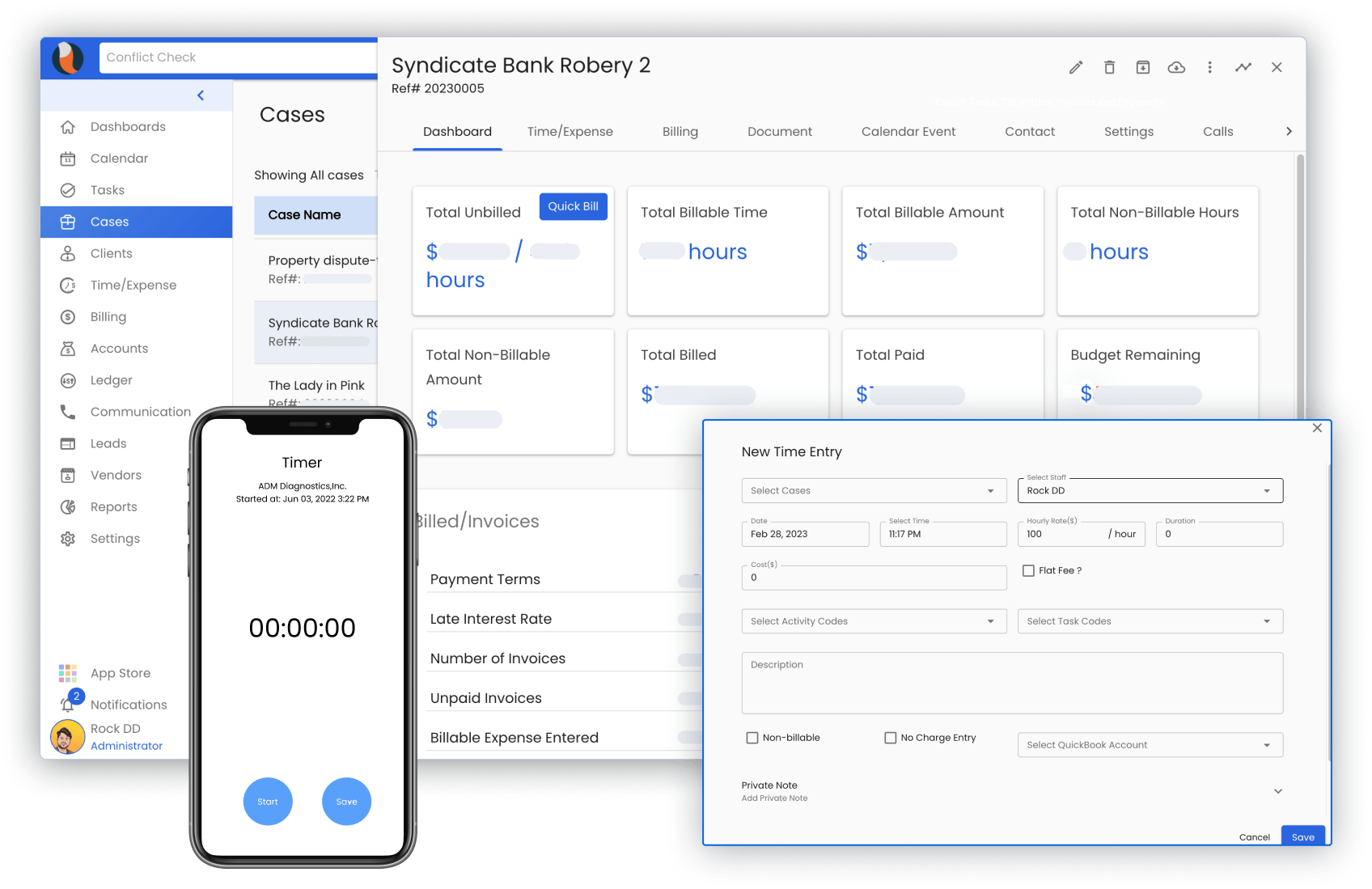 Legal Case Management Software System For Law Firm CaseFox