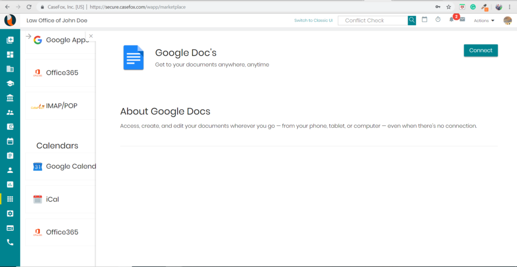 Google Docs Integration | CaseFox
