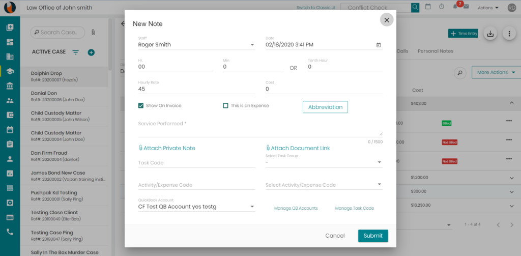 Legal Time and Expense Tracking Software Law Firms | CaseFox