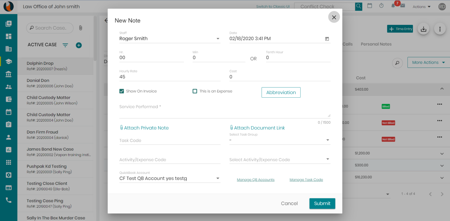 Legal Time and Expense Tracking Software Law Firms | CaseFox